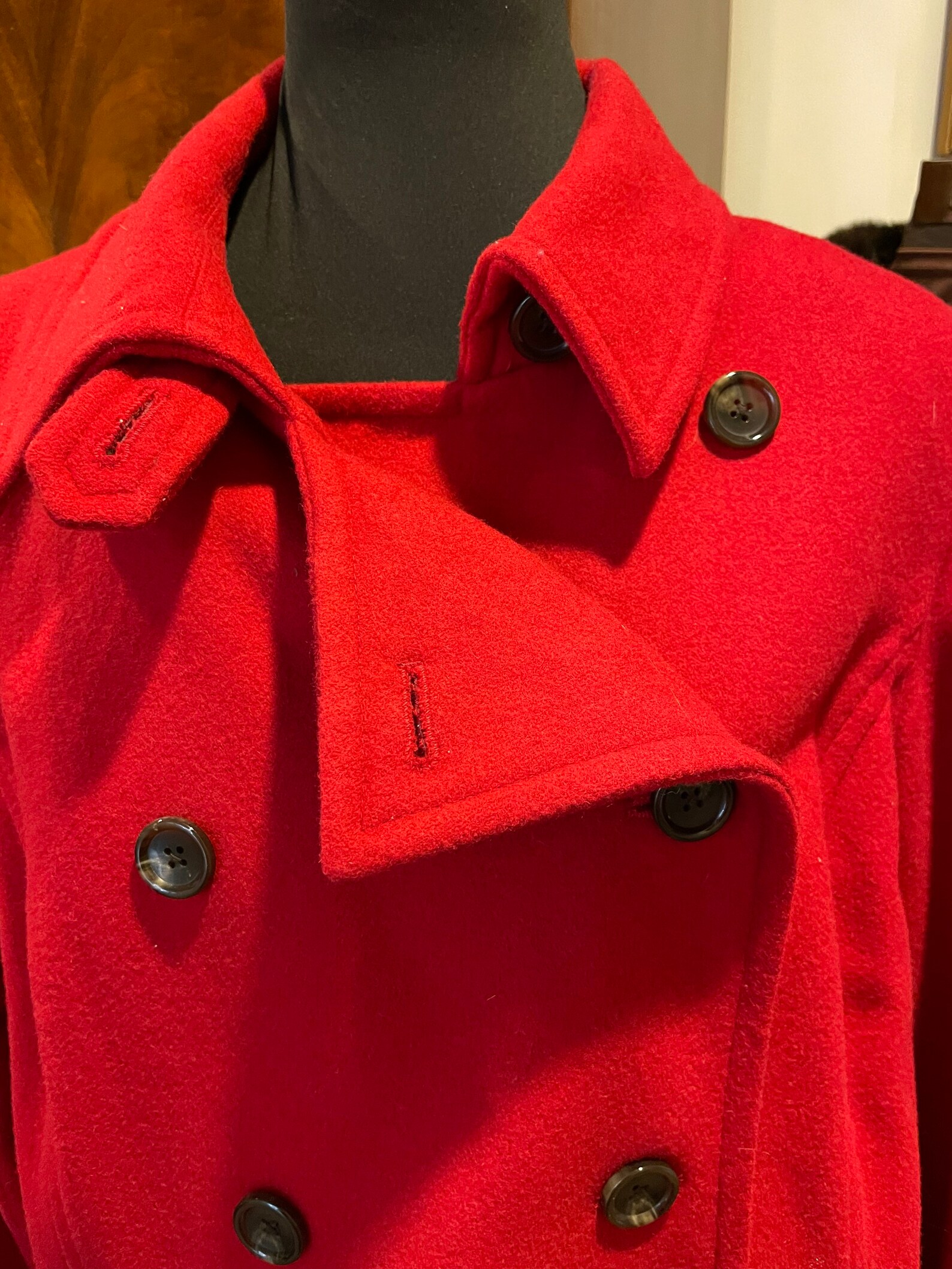 Fantastic Vintage Red Wool Blend Double Breasted Car Coat in - Etsy