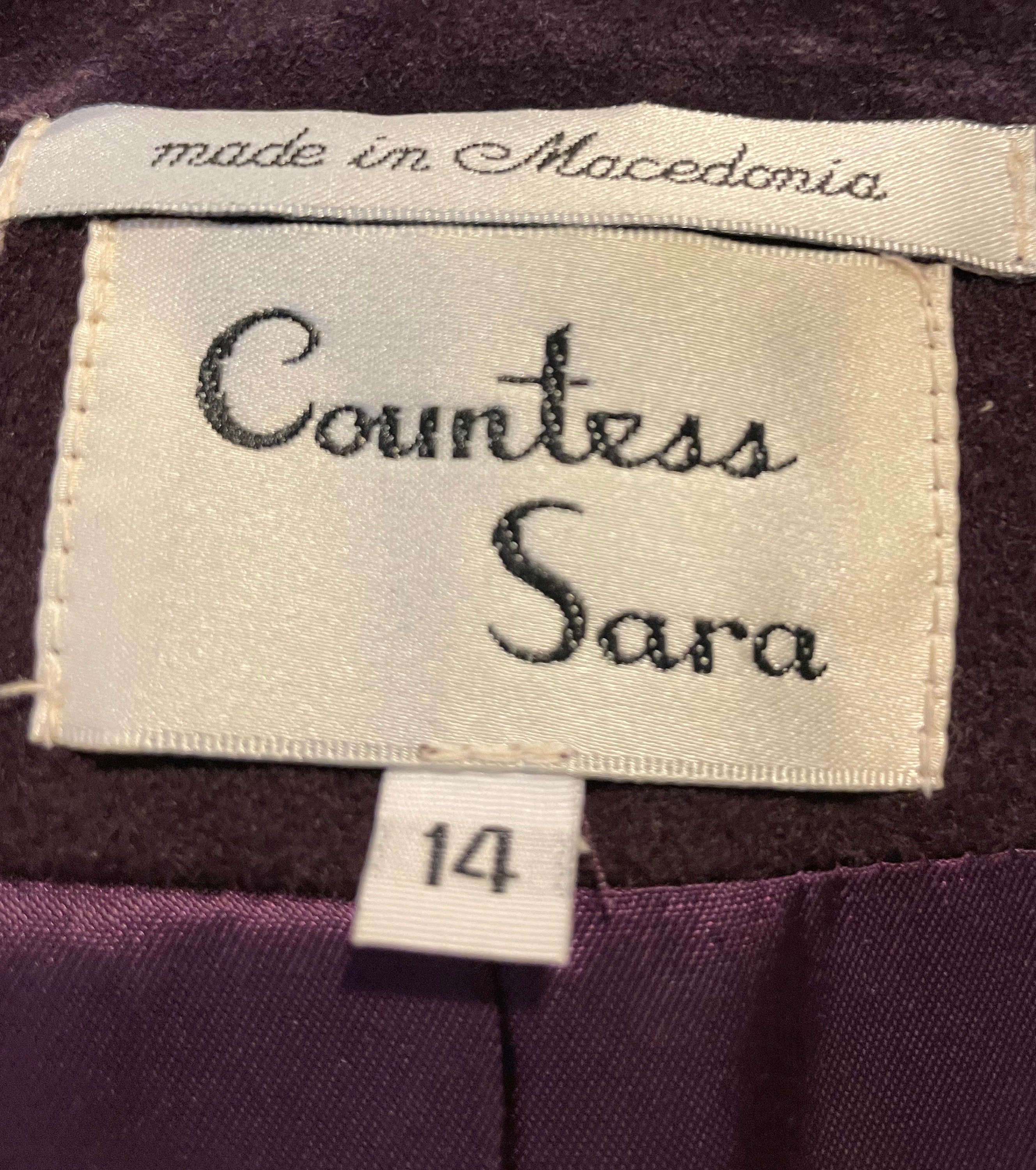 Fantastic 70s Purple Wool Long Coat by Countess Sara Has | Etsy