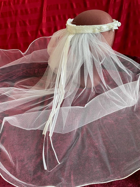 Simple MidCentury Two Layer Bridal Veil Excellent Vi… - Gem