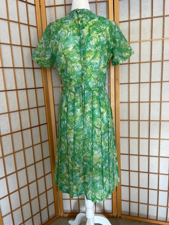 Crisp Green 50s Pleated Shirtdress, June Cleaver Styl… - Gem