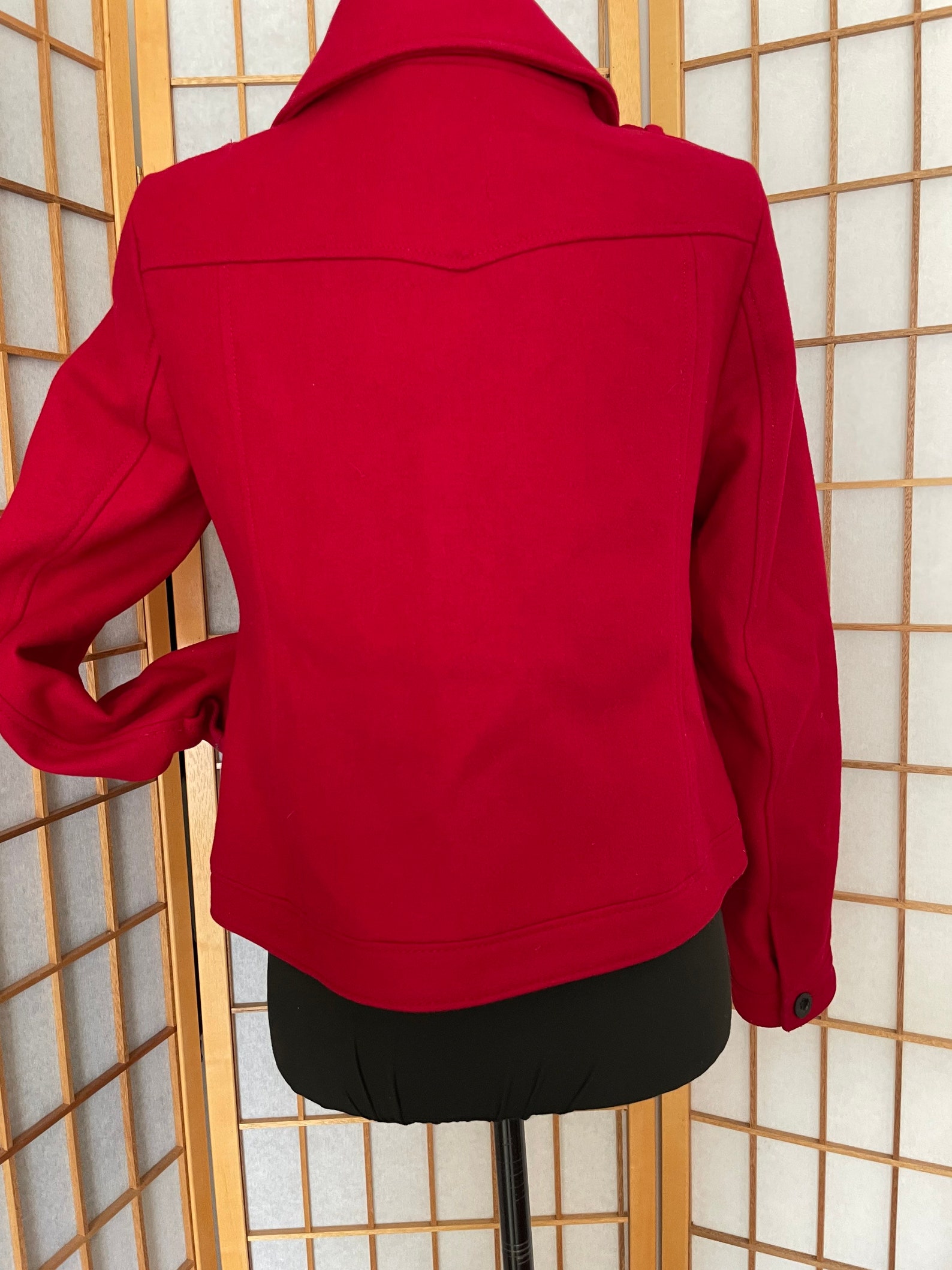 Fantastic Vintage Red Wool Blend Double Breasted Car Coat in - Etsy