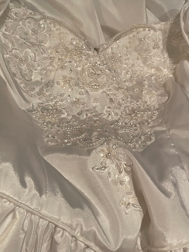 Elegant 80s Princess Form Fitting Satin Finish Taffeta - Etsy