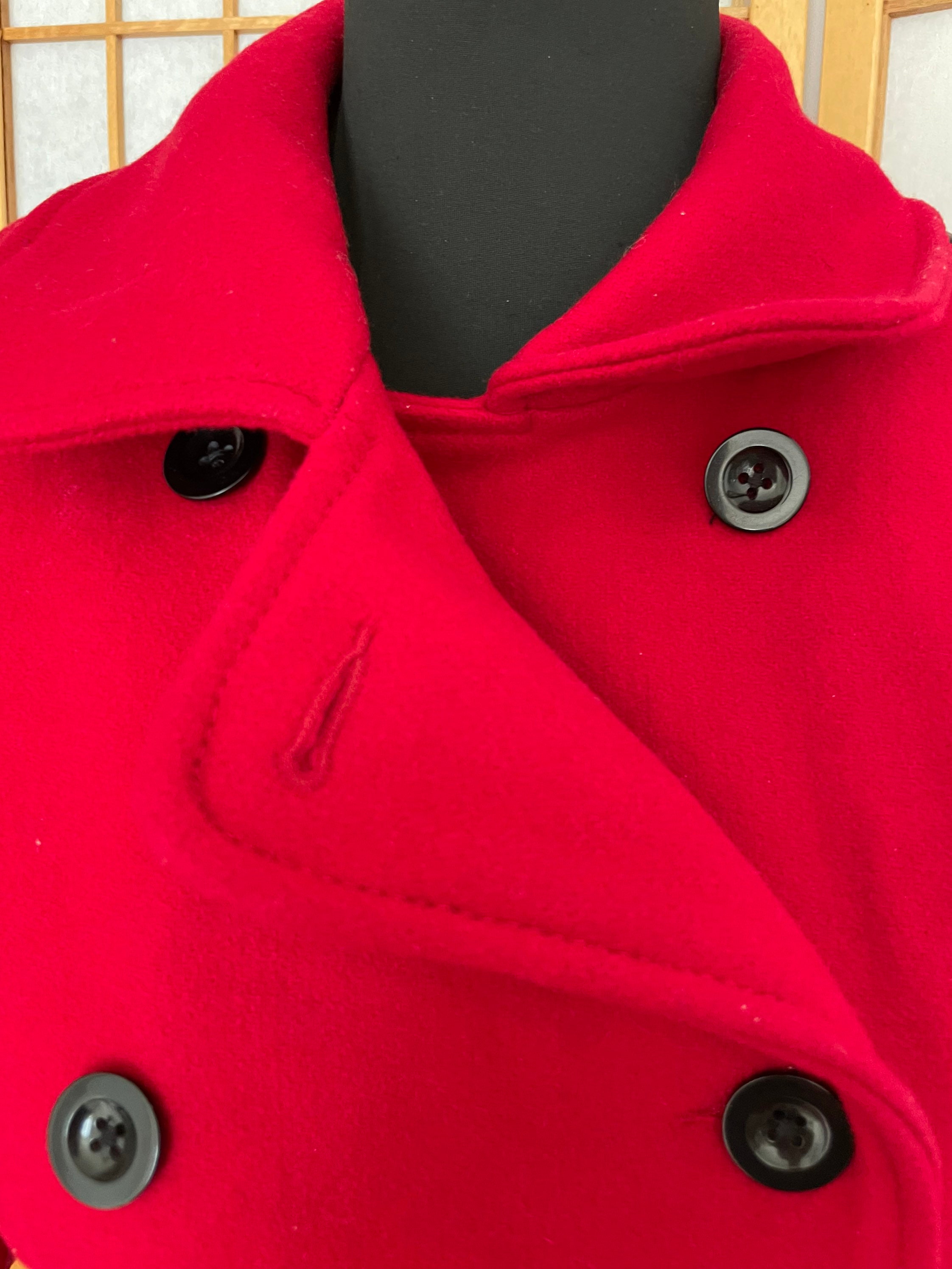 Fantastic Vintage Red Wool Blend Double Breasted Car Coat in - Etsy