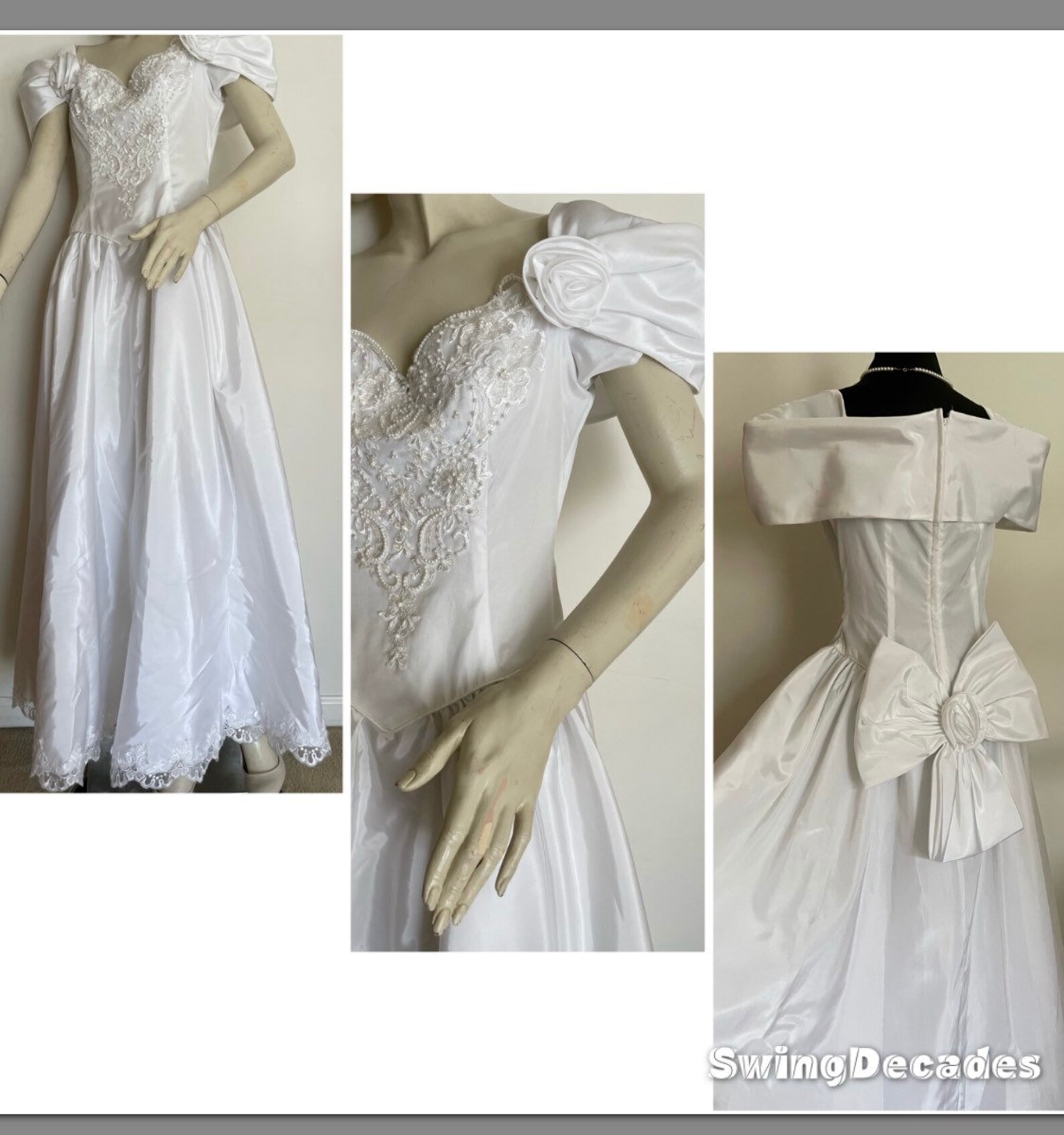 Elegant 80s Princess Form Fitting Satin Finish Taffeta - Etsy