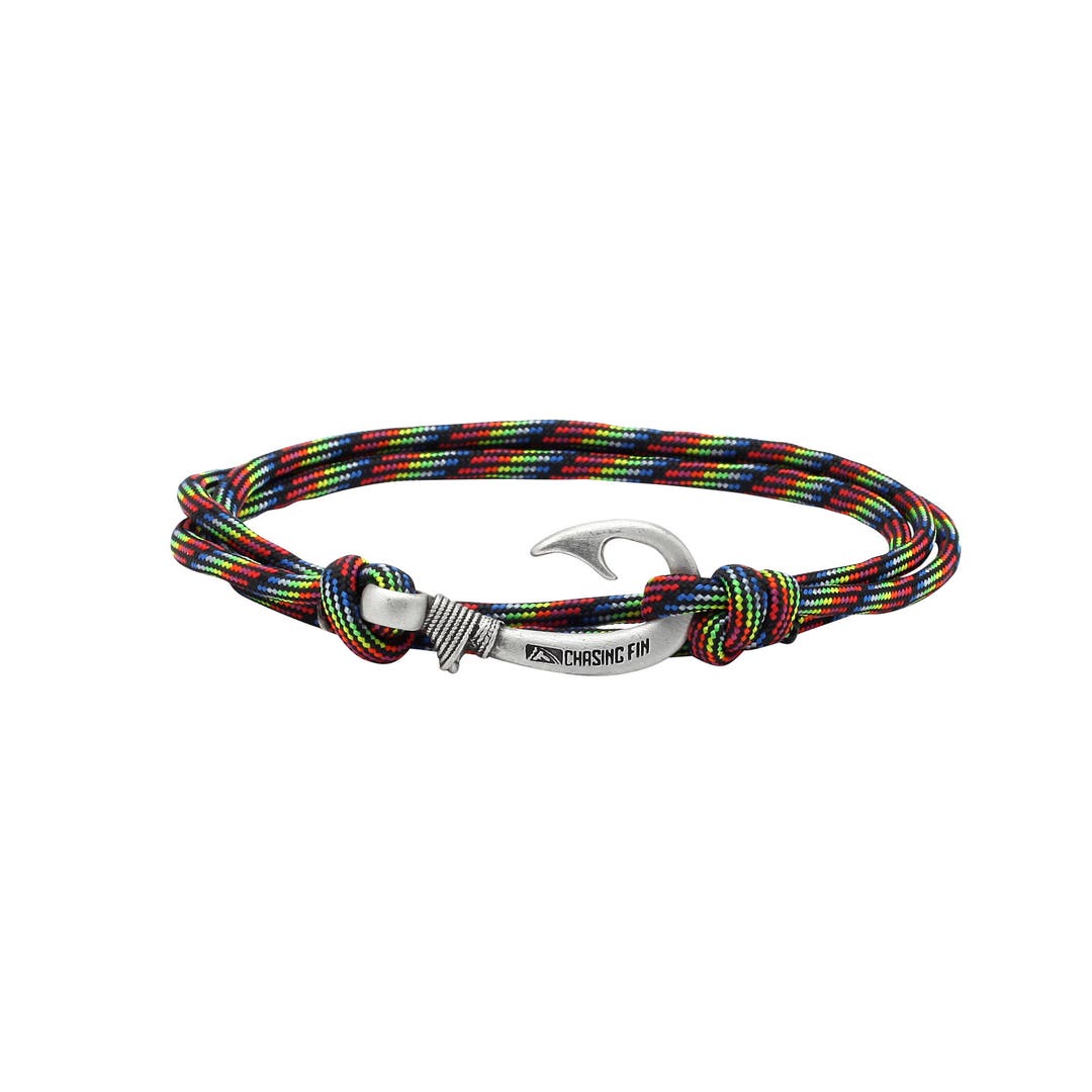 Chasing Fin Adjustable Paracord Fish Hook Bracelet midnight Camo - Etsy
