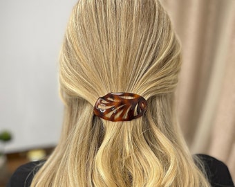 French Vintage Tortoise Shell Curved Large Hair Comb - Etsy