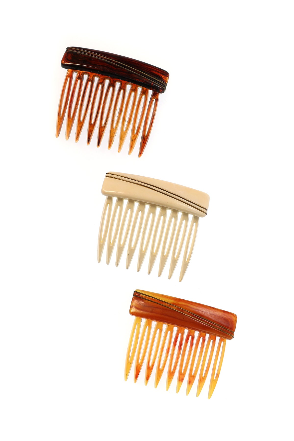 Italian Vintage Diagonal Wire Wrapped Hair Comb | Etsy