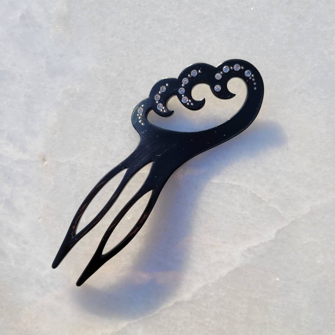 Vintage French Felix Huchard Crystal Swirl Hair Pins - Etsy