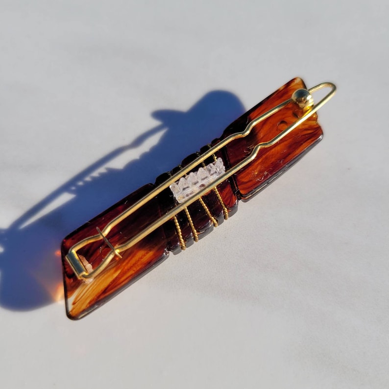 Vintage Italian Gold Rope Wire Hair Barrette on Tige Boule - Etsy