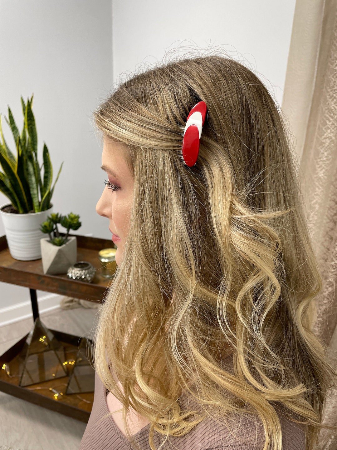 Vintage French Oval Overlap Hair Comb - Etsy