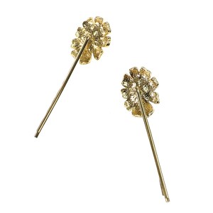 Vintage Enamel Flower Bobby Pins set of Two - Etsy
