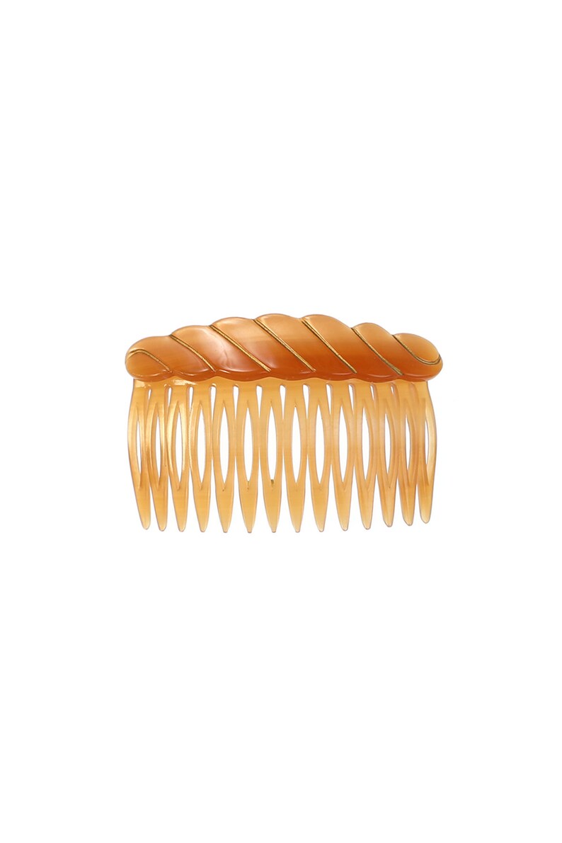 Vintage French Wave Style Hair Comb With Hand Painted Gold - Etsy