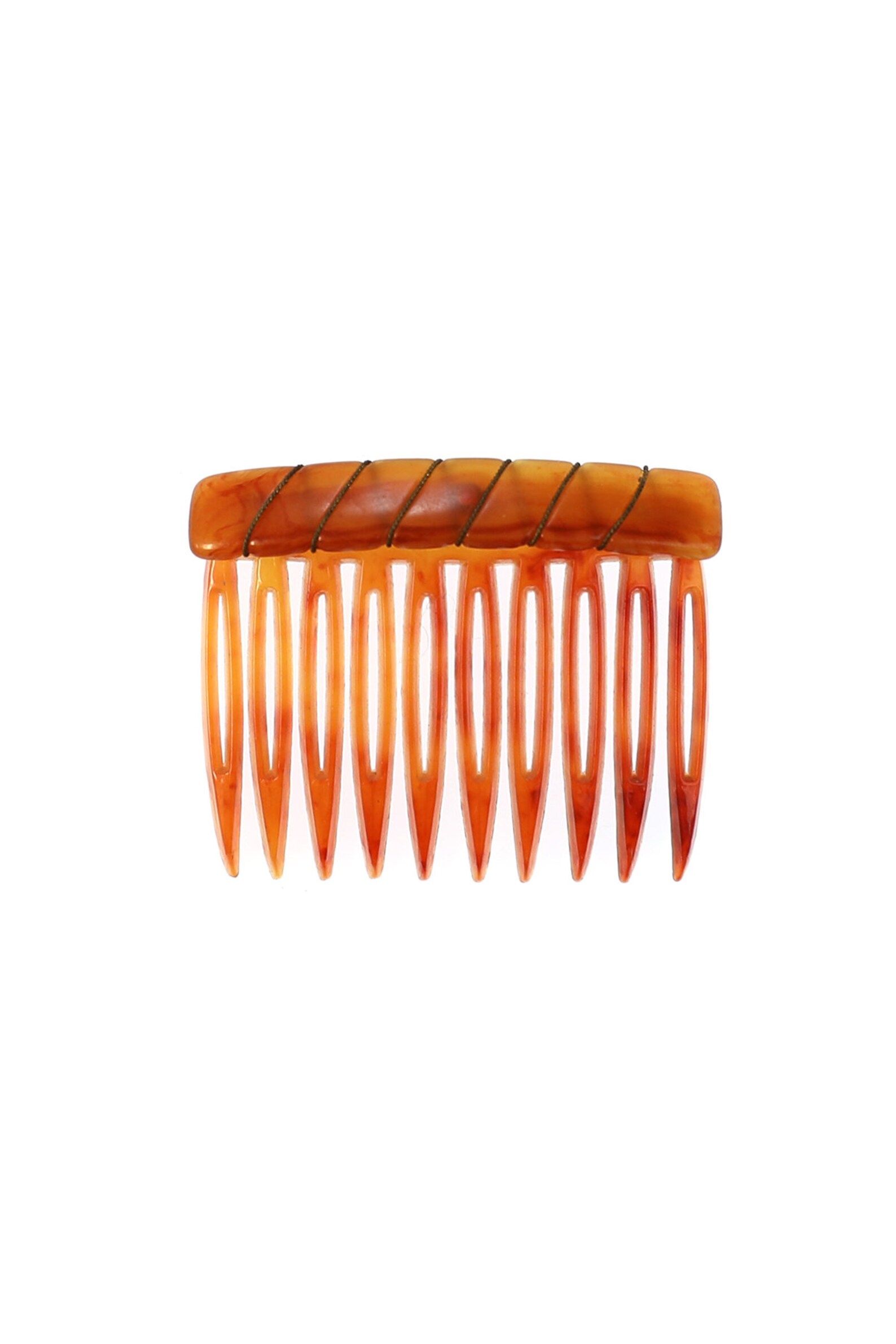 Vintage Italian Hair Comb With Gold Rope Inlay - Etsy