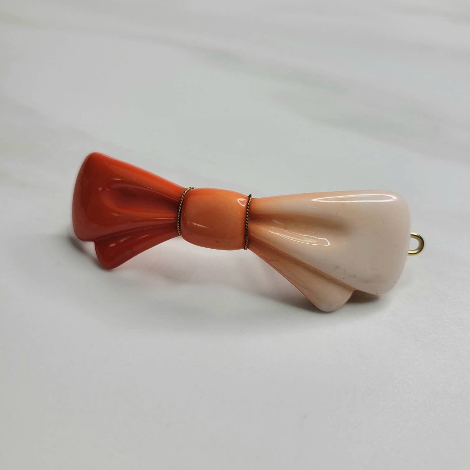 Italian Ombré Bow Hair Barrette With Tige Boule - Etsy
