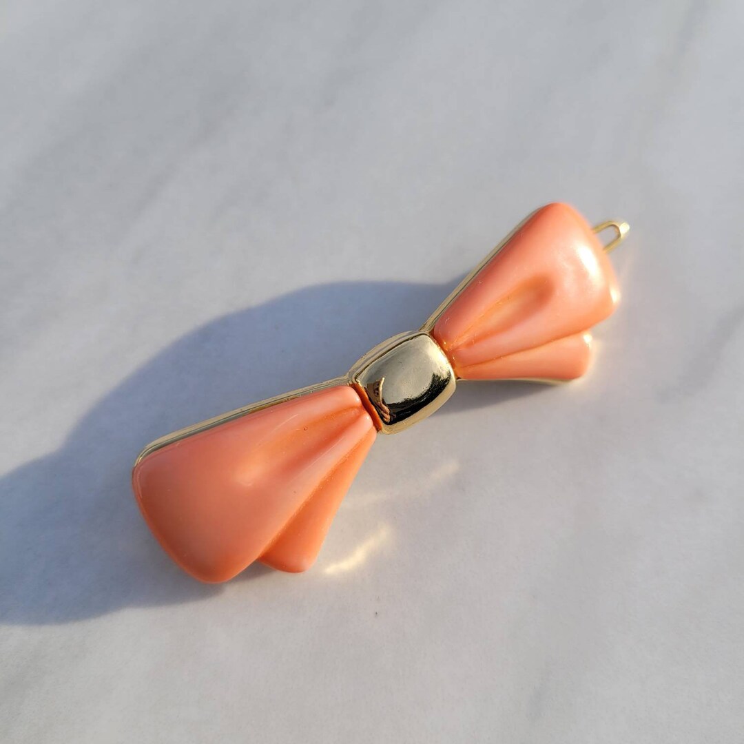 Vintage Italian Bow Shaped Hair Barrette - Etsy