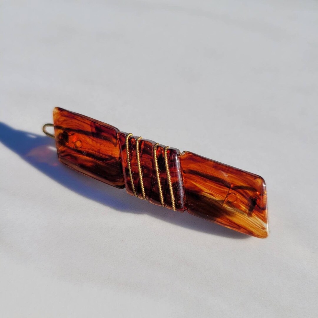 Vintage Italian Gold Rope Wire Hair Barrette on Tige Boule - Etsy