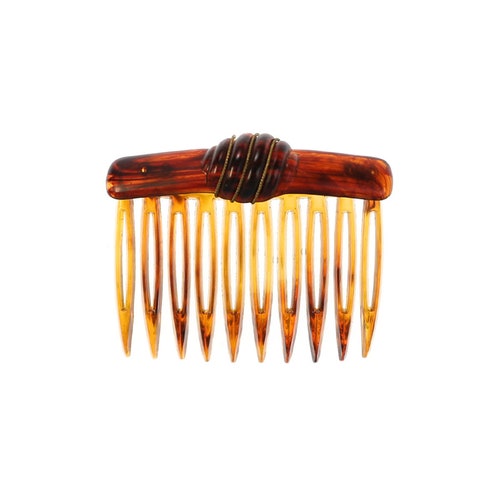 French Vintage Tortoise Shell Curved Large Hair Comb - Etsy