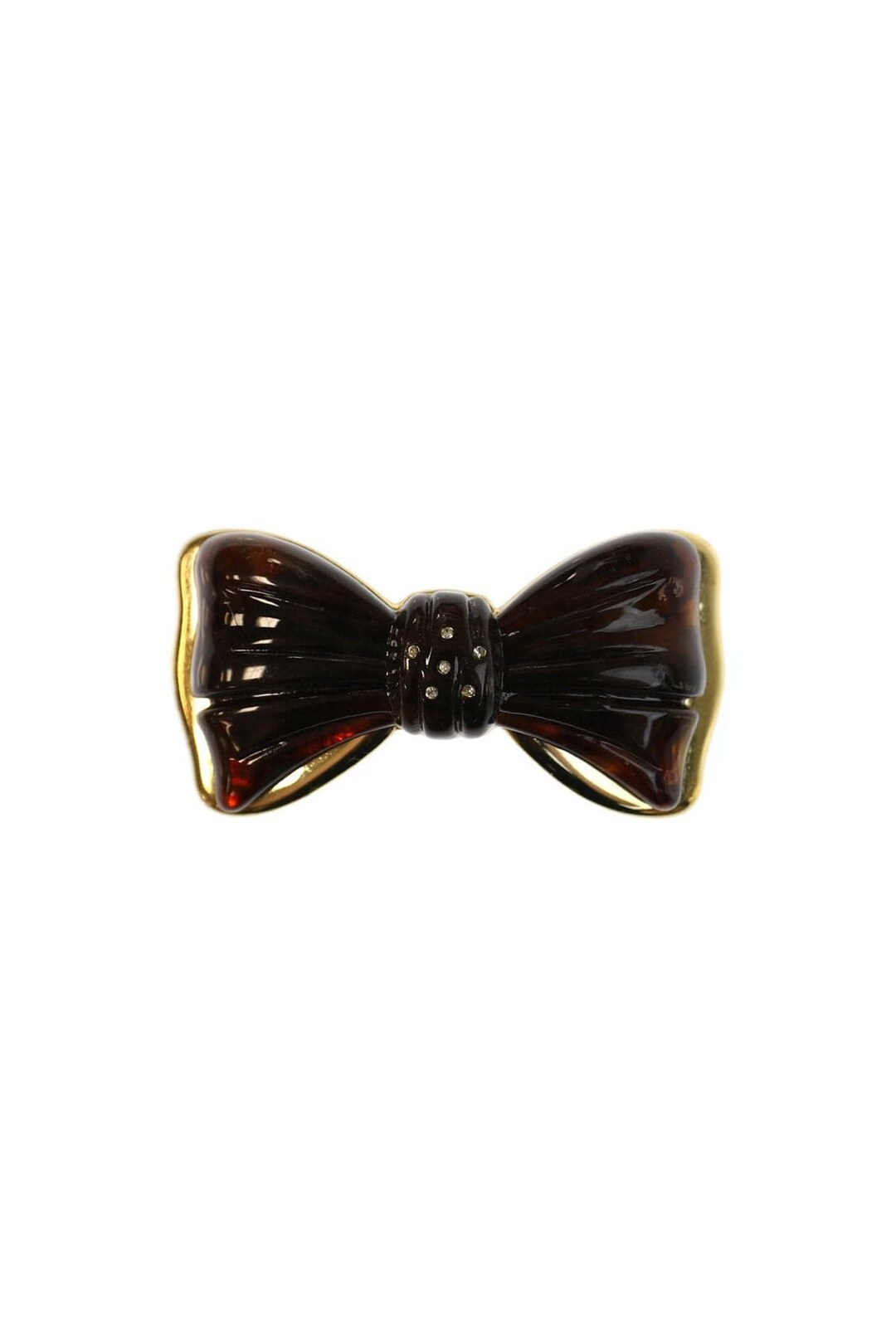 Vintage Italian Bow Shaped Barrette With Crystals - Etsy