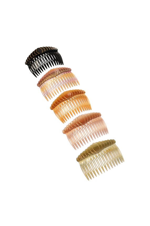 Vintage Rainbow Hair Comb with Gold Trim | Etsy