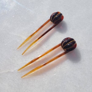 Vintage Italian Wire Wrapped Ball Hair Pins - Etsy