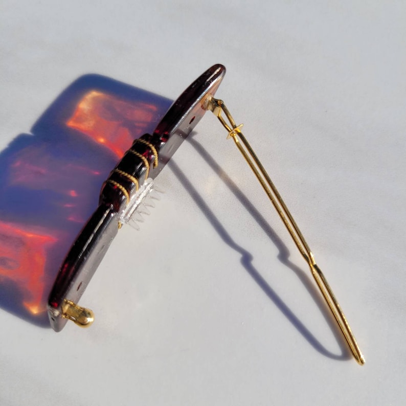 Vintage Italian Gold Rope Wire Hair Barrette on Tige Boule - Etsy