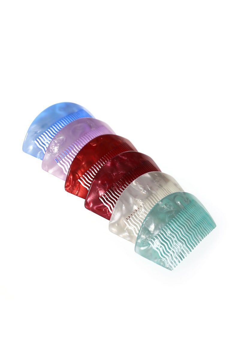 Large Vintage French Curved Acrylic Hair Comb | Etsy