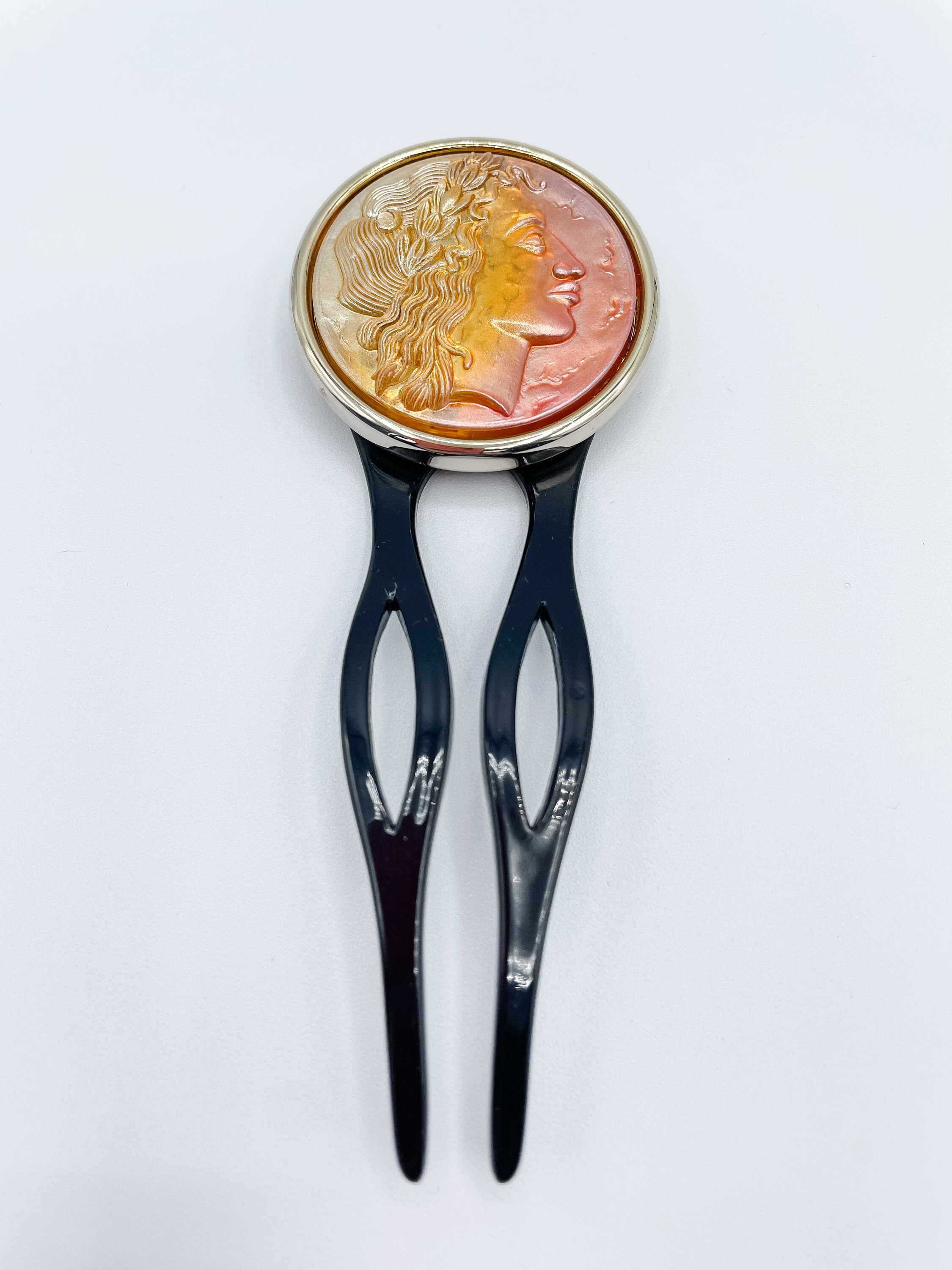 Rare Vintage Italian Roman Emperor/centurion Ombré Coin Hair Forks - Etsy