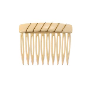 Vintage Italian Hair Comb With Gold Rope Inlay - Etsy