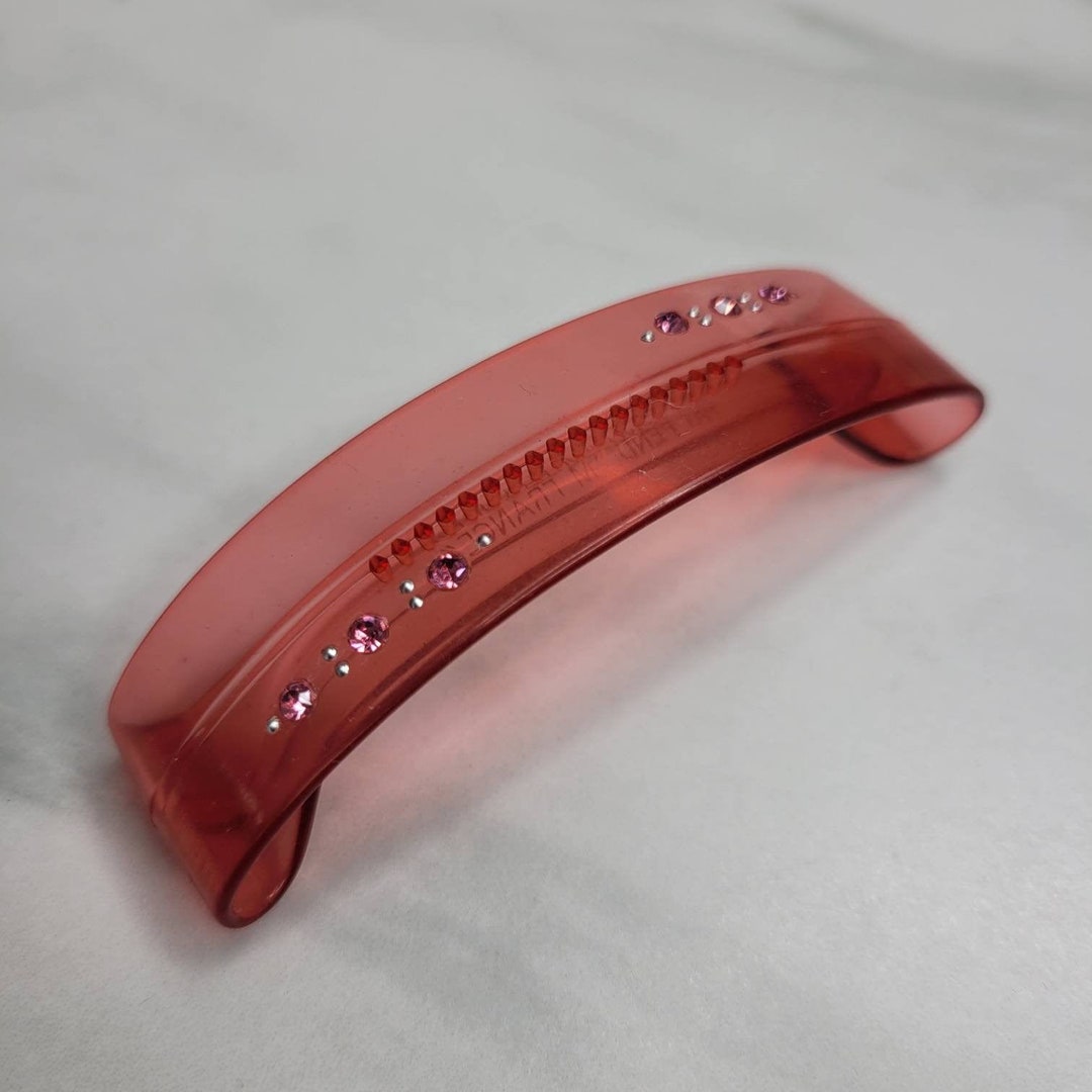 Vintage French Transparent Crystals Hair Barrettes (set of 2) - Etsy