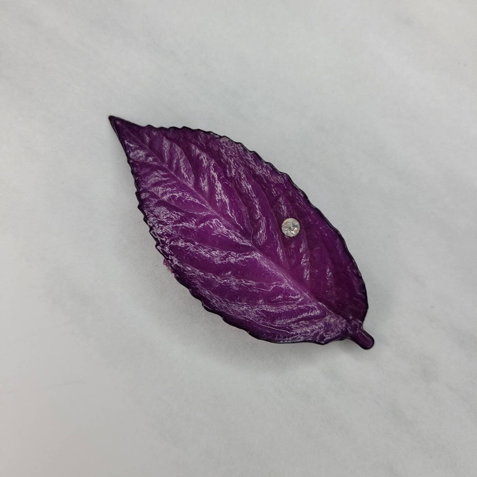 Buch and Deichmann Vintage Leaf With Crystal Brooch Pin - Etsy
