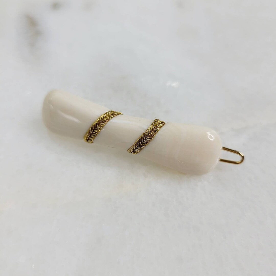 Vintage Italian Gold Wrapped Hair Barrette - Etsy