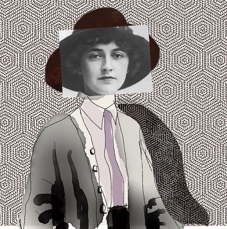 Homage to Agatha. A Drawing/collage of Agatha Christie. - Etsy