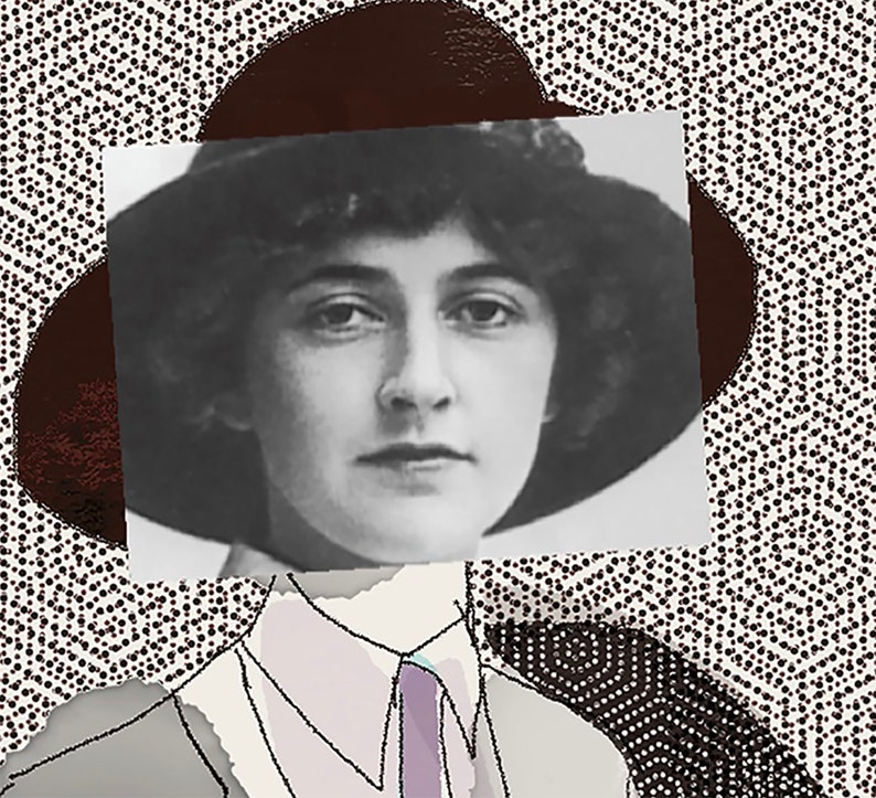 Homage to Agatha. A Drawing/collage of Agatha Christie. - Etsy