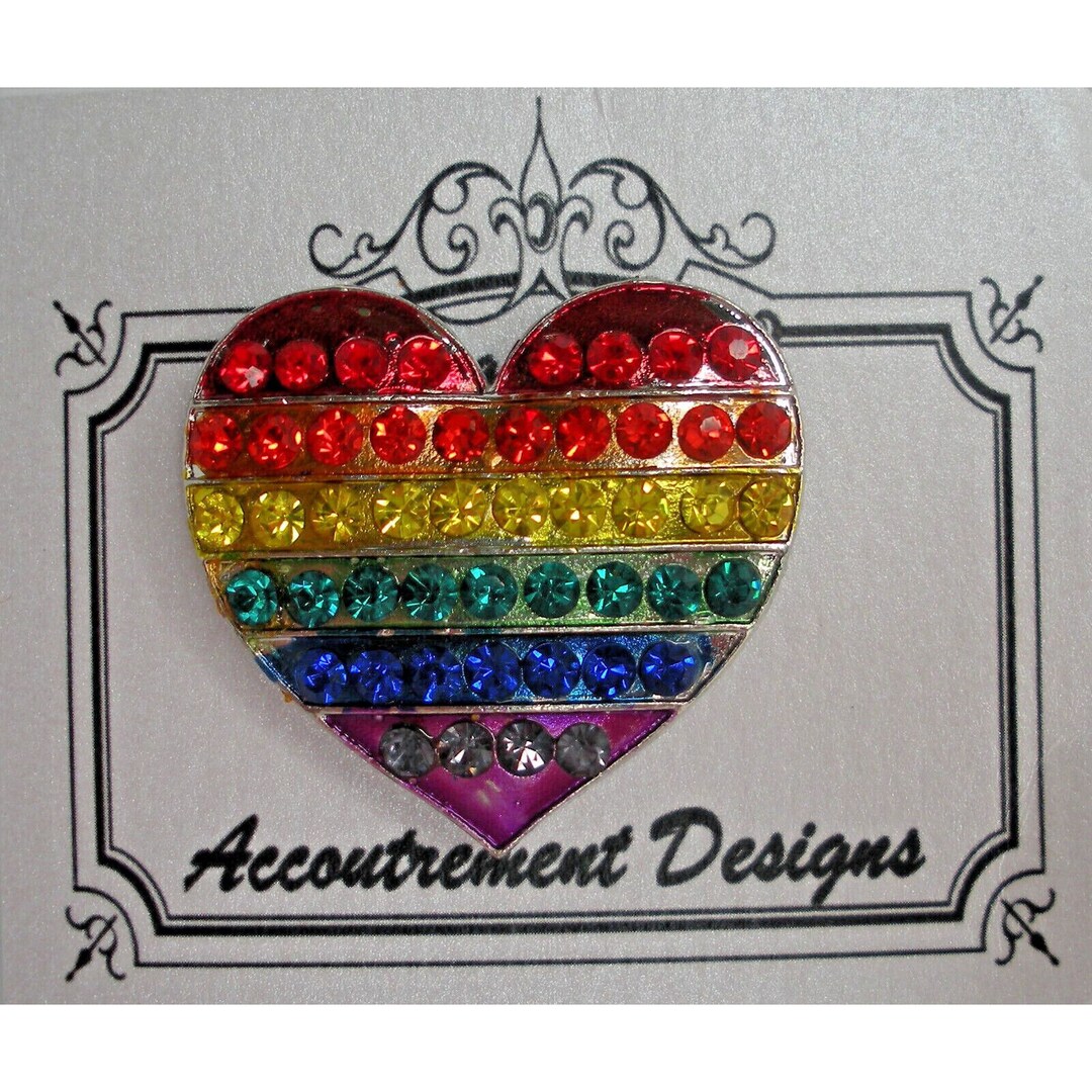 Needle Minder Magnet Rainbow Heart Accoutrement Designs Cross Stitch - Etsy