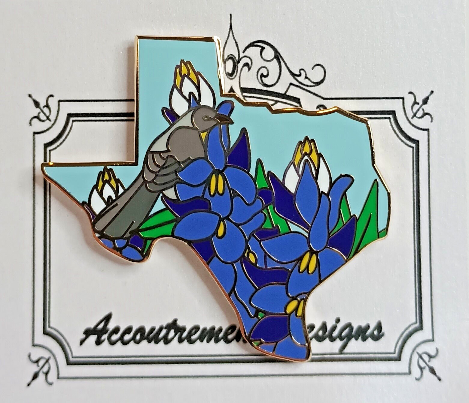 Needle Minder Magnet Texas Bluebonnet Mockingbird Needlepoint ...
