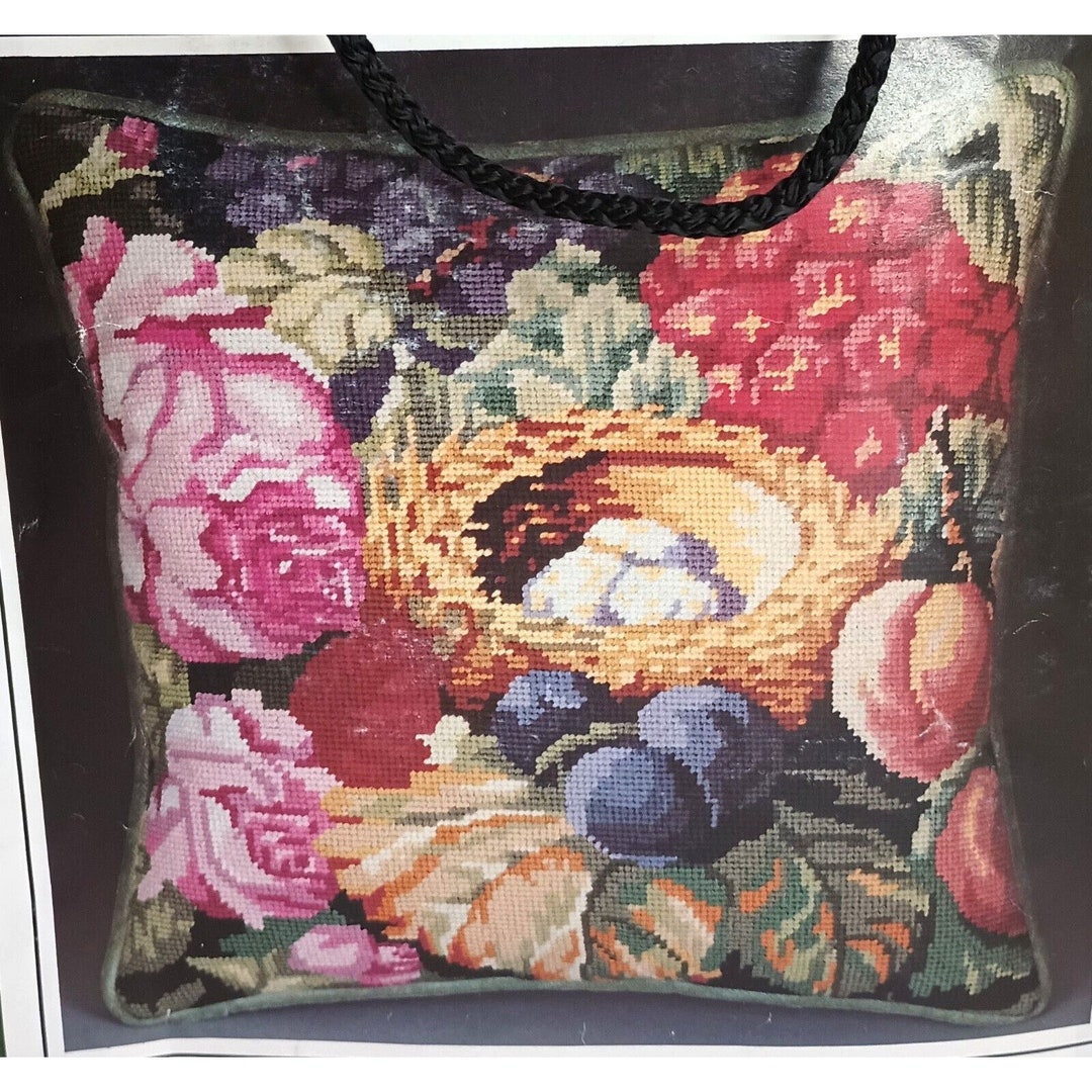 Erica Wilson Museum Needlepoint Kit Bird's Nest Floral - Etsy