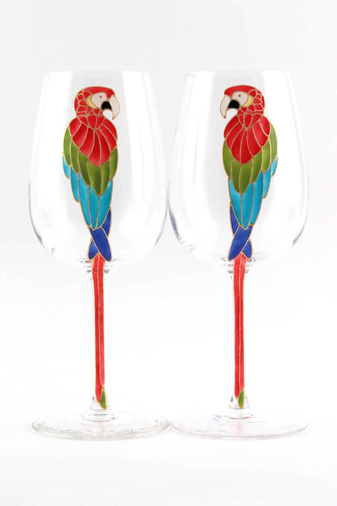 Parrot Wine Glasses - Etsy