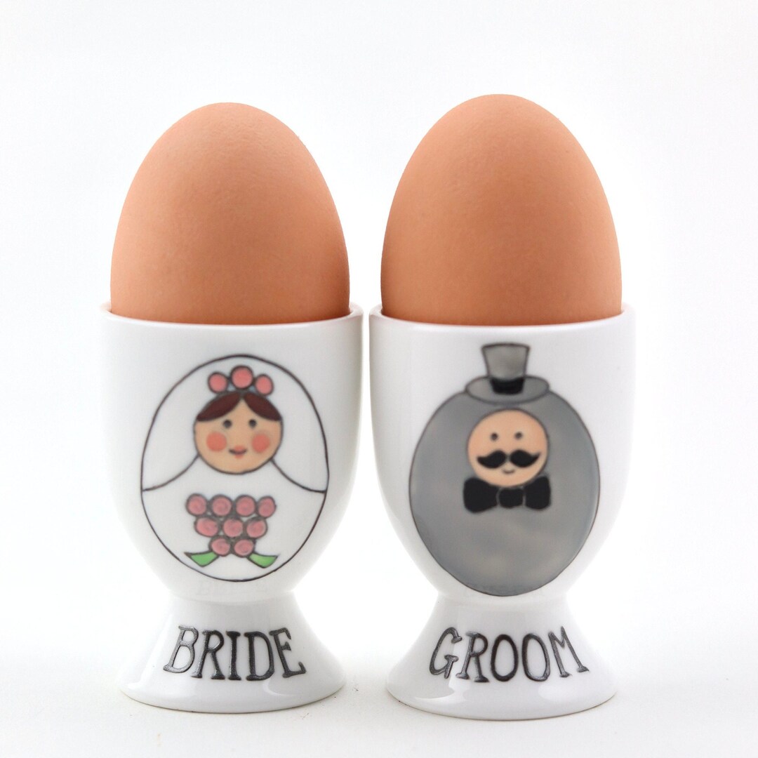 Egg Bride and Groom Porcelain Egg Cup - Etsy