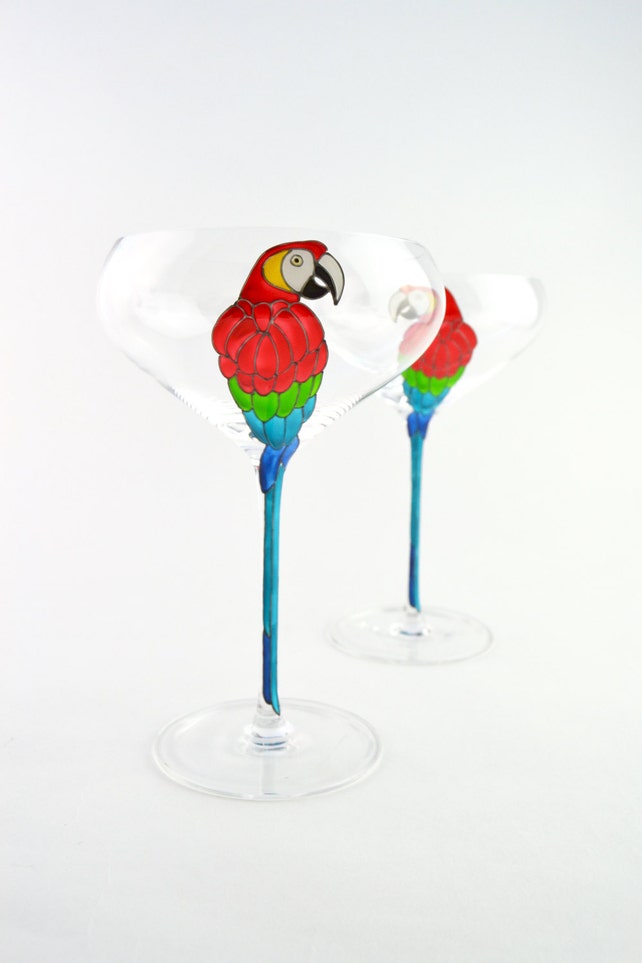 Parrot Champagne Coupe | Etsy