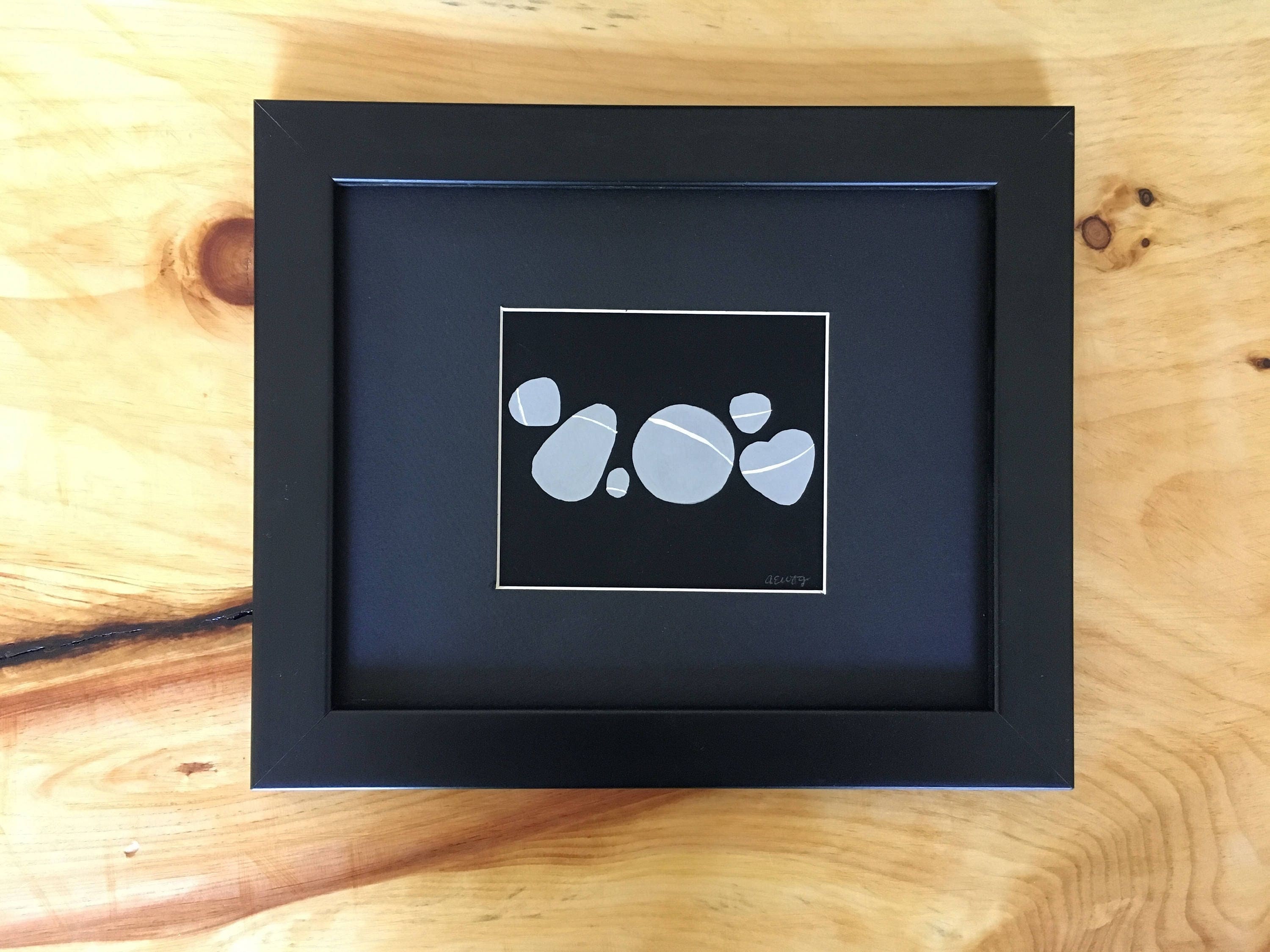 Lucky Rocks, Original Watercolor Painting, 8X10 With Mat, River Rocks ...