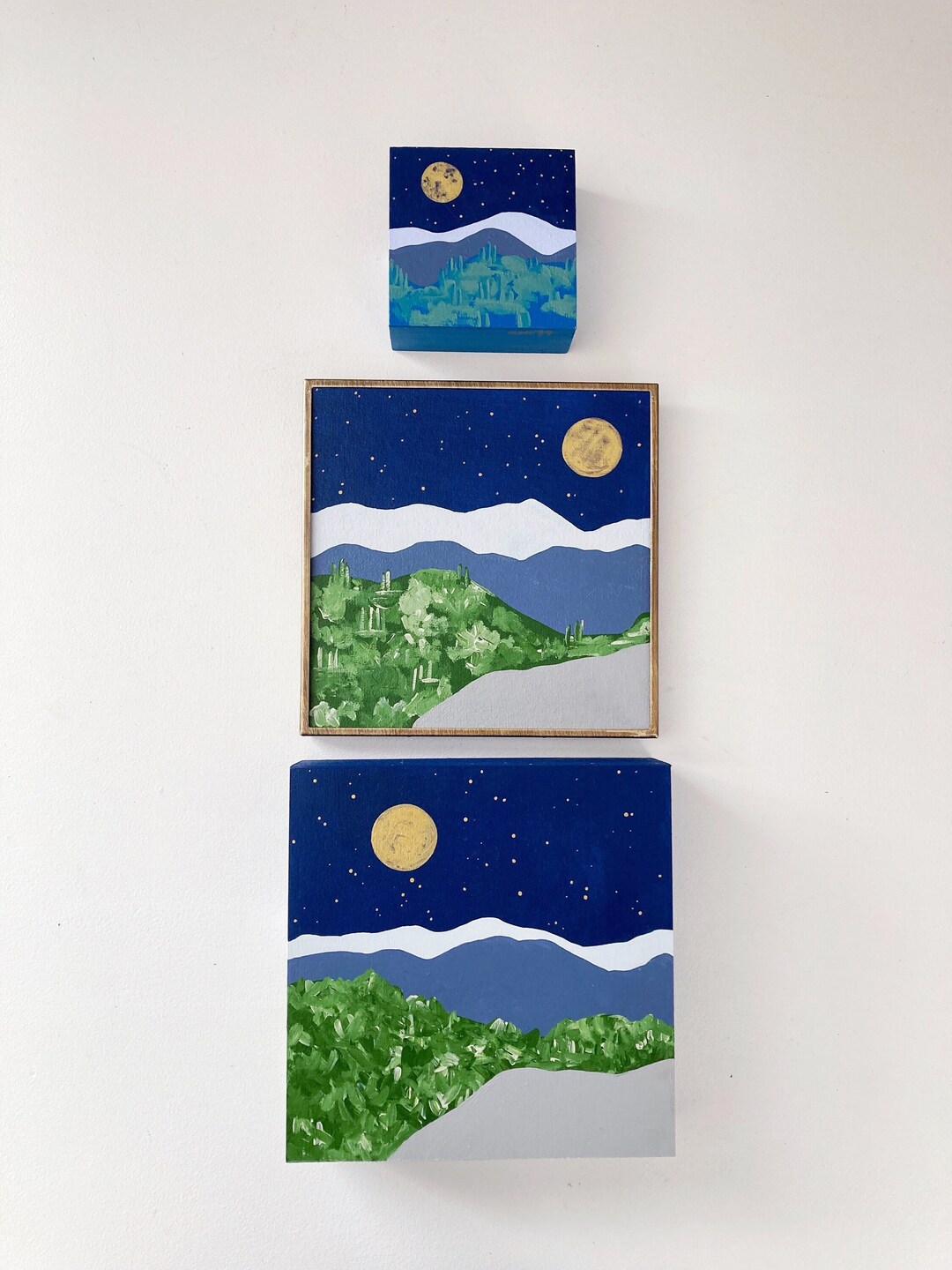 Canvas Wall Art, 8X8 Painting on Canvas Panel, Nature Illustration ...