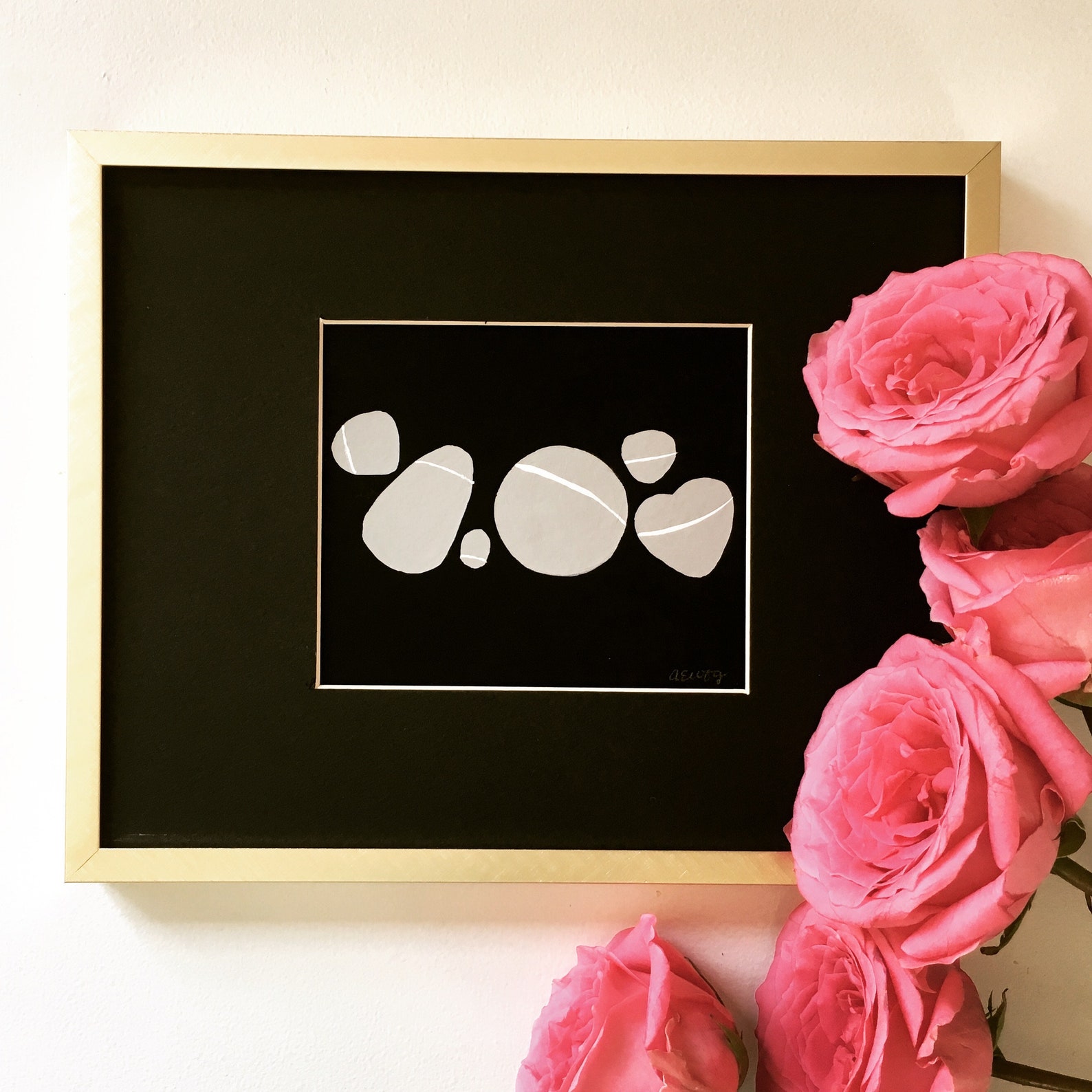 Lucky Rocks, Original Watercolor Painting, 8X10 With Mat, River Rocks ...