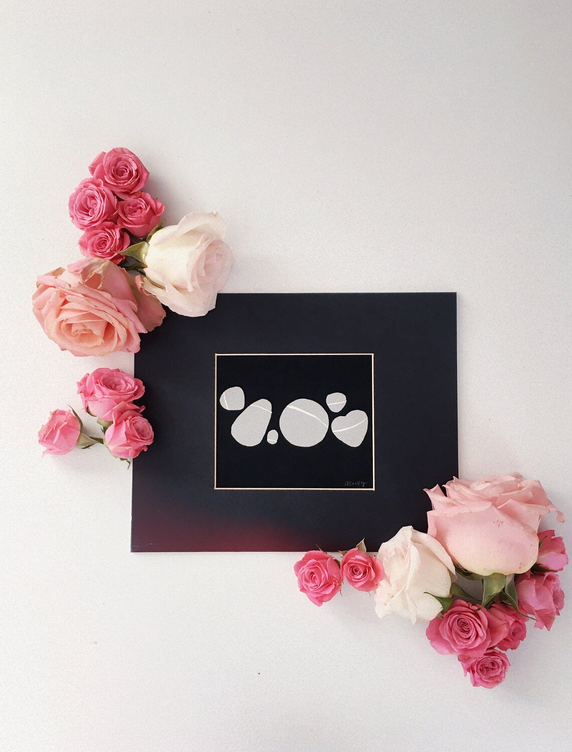 Lucky Rocks, Original Watercolor Painting, 8X10 With Mat, River Rocks ...