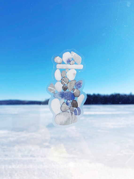 Clear Stacked Stone Sticker | Etsy