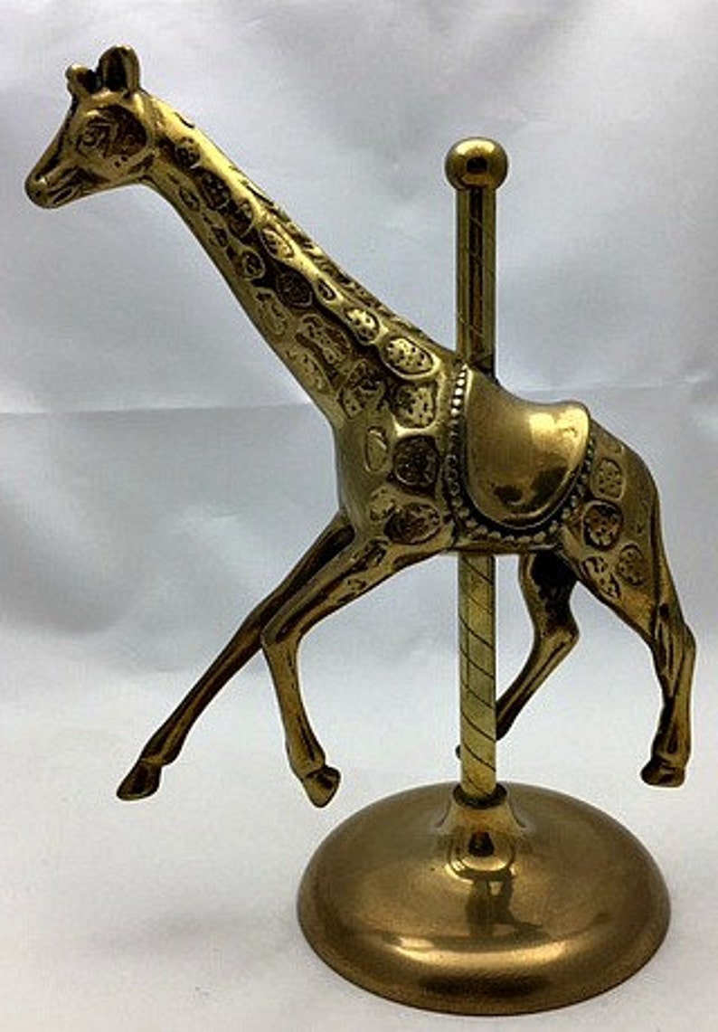ON SALE Brass Vintage Carousel Giraffe Brass Giraffe | Etsy
