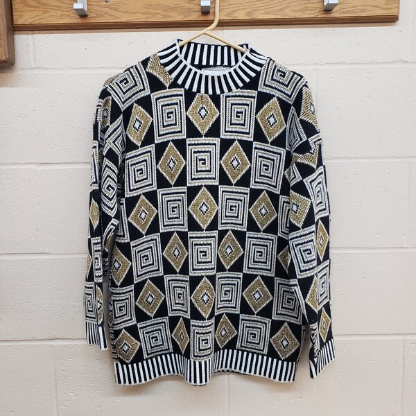 80s Triangle Sweater - Etsy