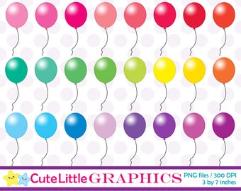 Balloons clip art | Etsy