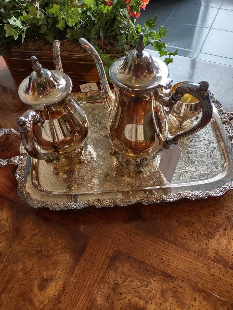 Oneida Coffee and Tea Service Five Piece Set With Tray - Etsy