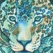 Jaguar - Print of Watercolour Jungle Cat Turquoise Teal Palette Sacred ...