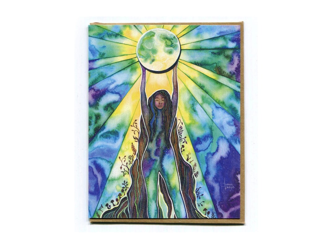 Moonweaver Card - Watercolour Art Celebrating the Power of Divine ...